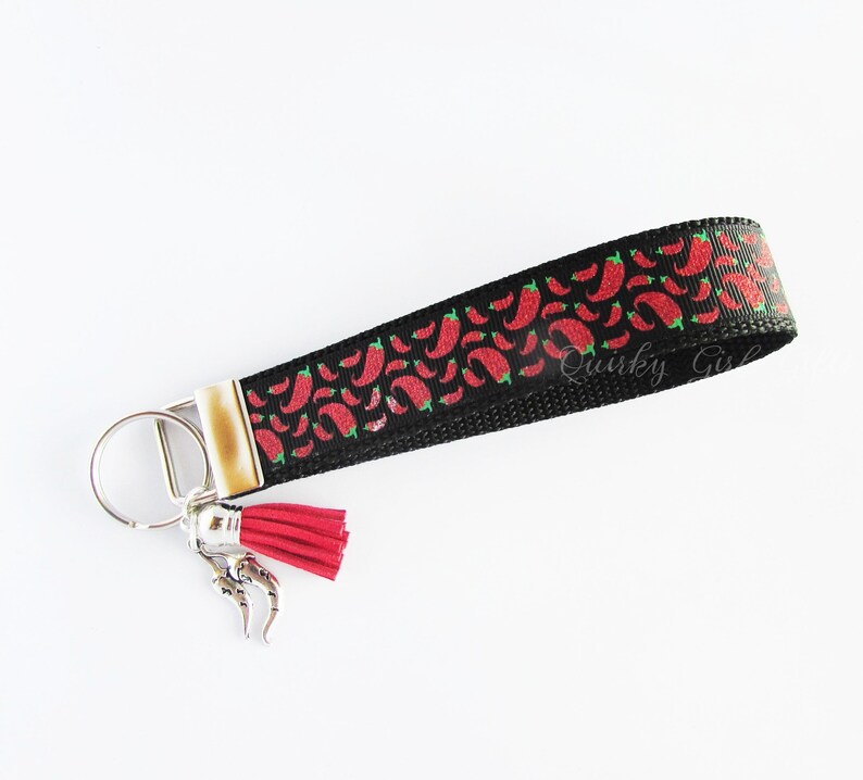 Red Chili Pepper Key Fob - Chili Pepper Keychain - Spicy Red Pepper ...