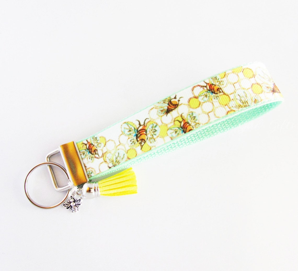 Bee Key Fob - Honeybee Keychain - Bee Gifts for Her - Gifts Under 10 ...