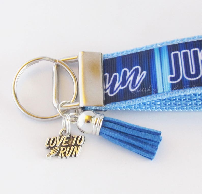 Running Key Fob Runners Key Fob Jogging Key Fob Just Run | Etsy