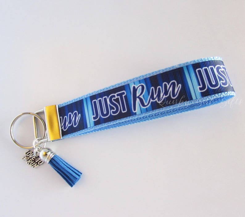 Running Key Fob Runners Key Fob Jogging Key Fob Just Run | Etsy