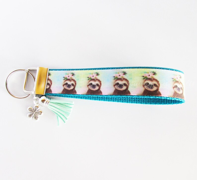 Sloth Key Fob Sloth Keychain Wristlet Animal Key Fob Two - Etsy