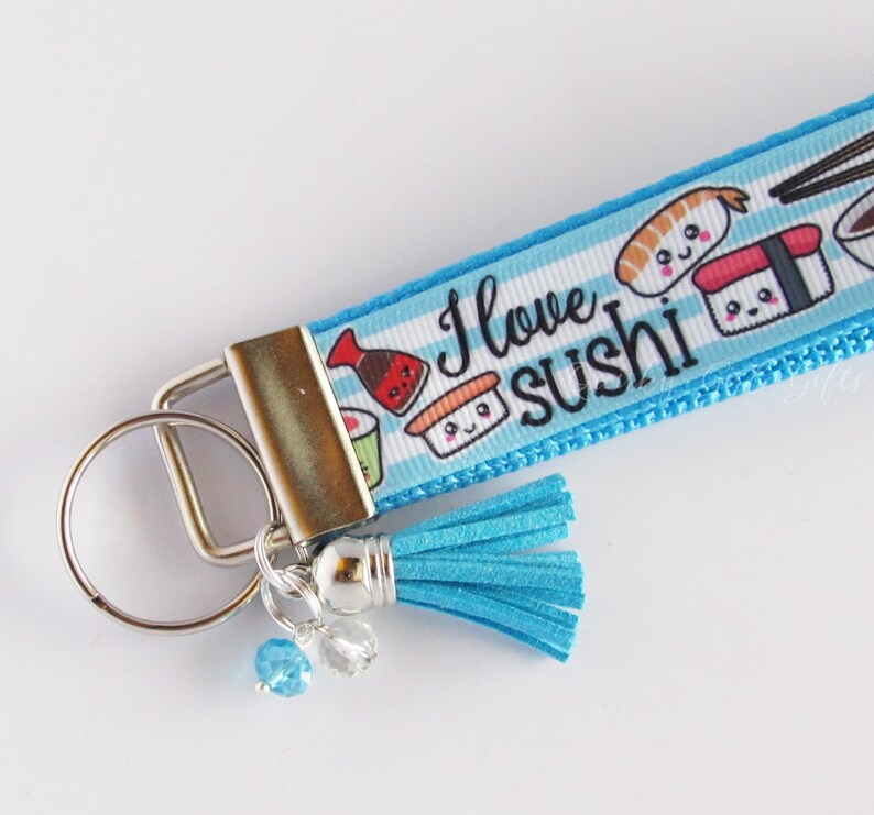 Sushi Key Fob I Love Sushi Keychain That's How I Roll | Etsy