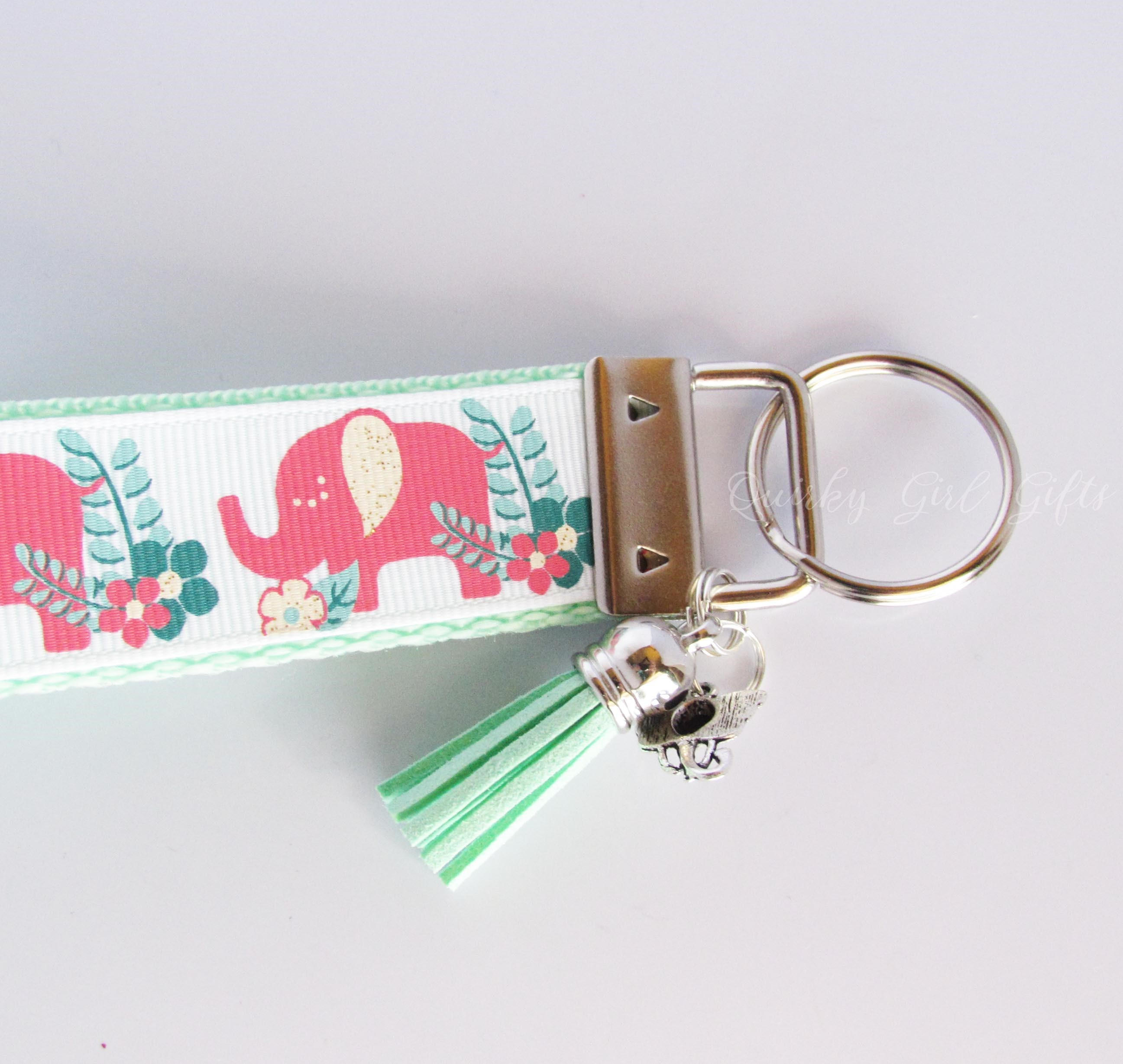 Elephant Key Fob Pink Elephant Keychain Elephant And | Etsy