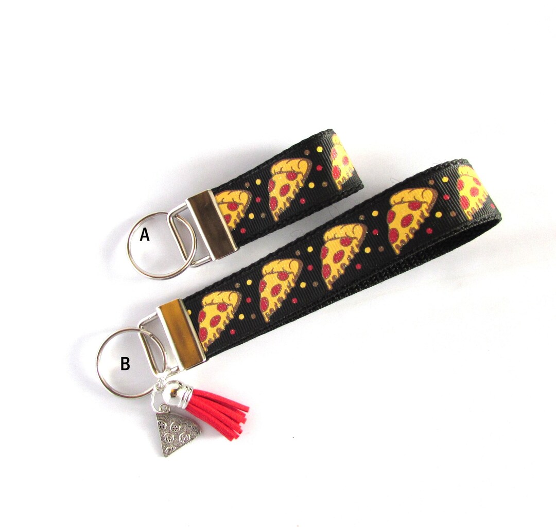 Pepperoni Pizza Key Fob - Foodie Gift, Pizza Lover Wristlet - Etsy