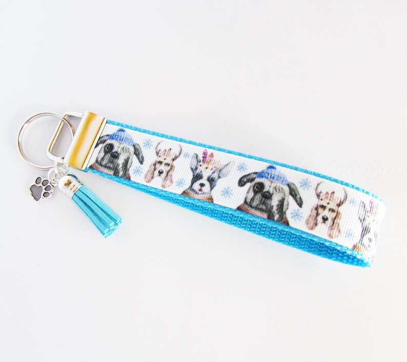 Dog Key Fob Dog Keychain Dogs Wearing Hats Dogs With - Etsy