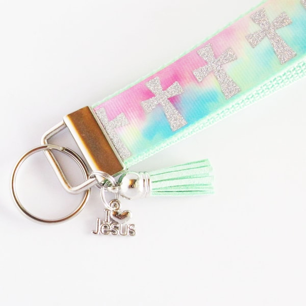 Cross Keychain - Etsy