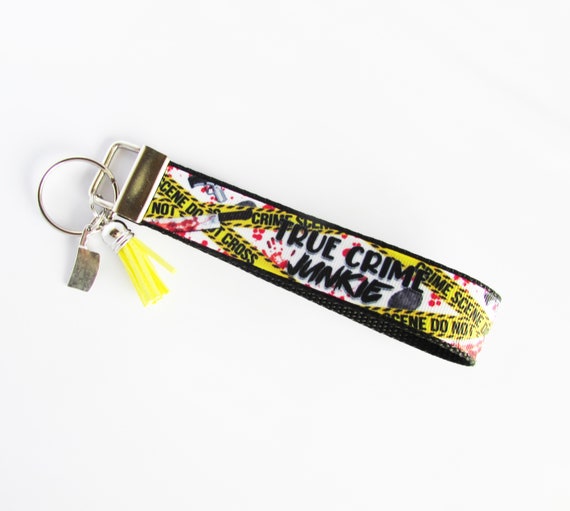 True Crime Junkie Key Fob True Crime Keychain Crime Scene - Etsy