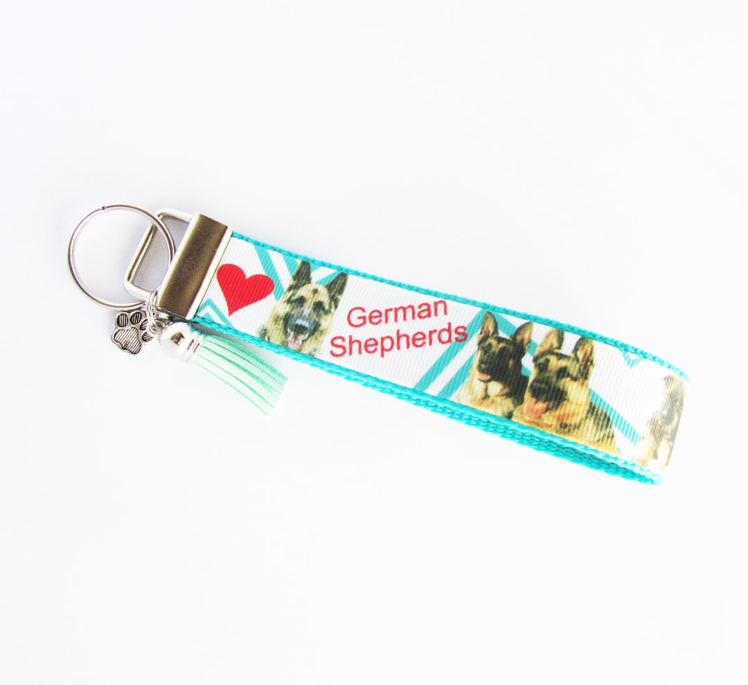 German Shepherd Key Fob - German Shepherd Keychain - Dog Key Fob - K9 ...
