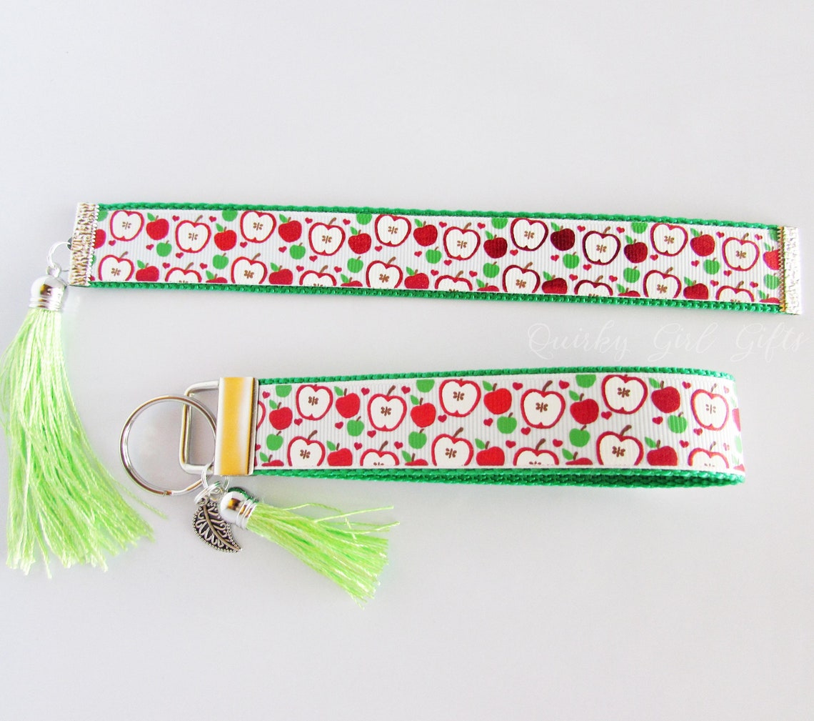 Teacher Gift Set Apple Bookmark and Apple Key Fob Apple | Etsy