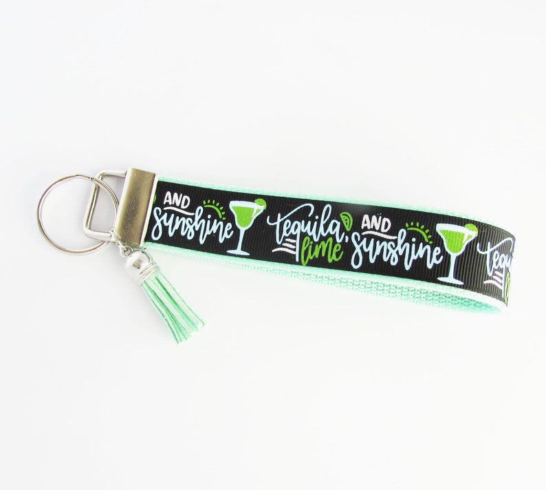 Tequila Lime and Sunshine Key Fob - Tequila Key Fob - Margarita Key Fob ...