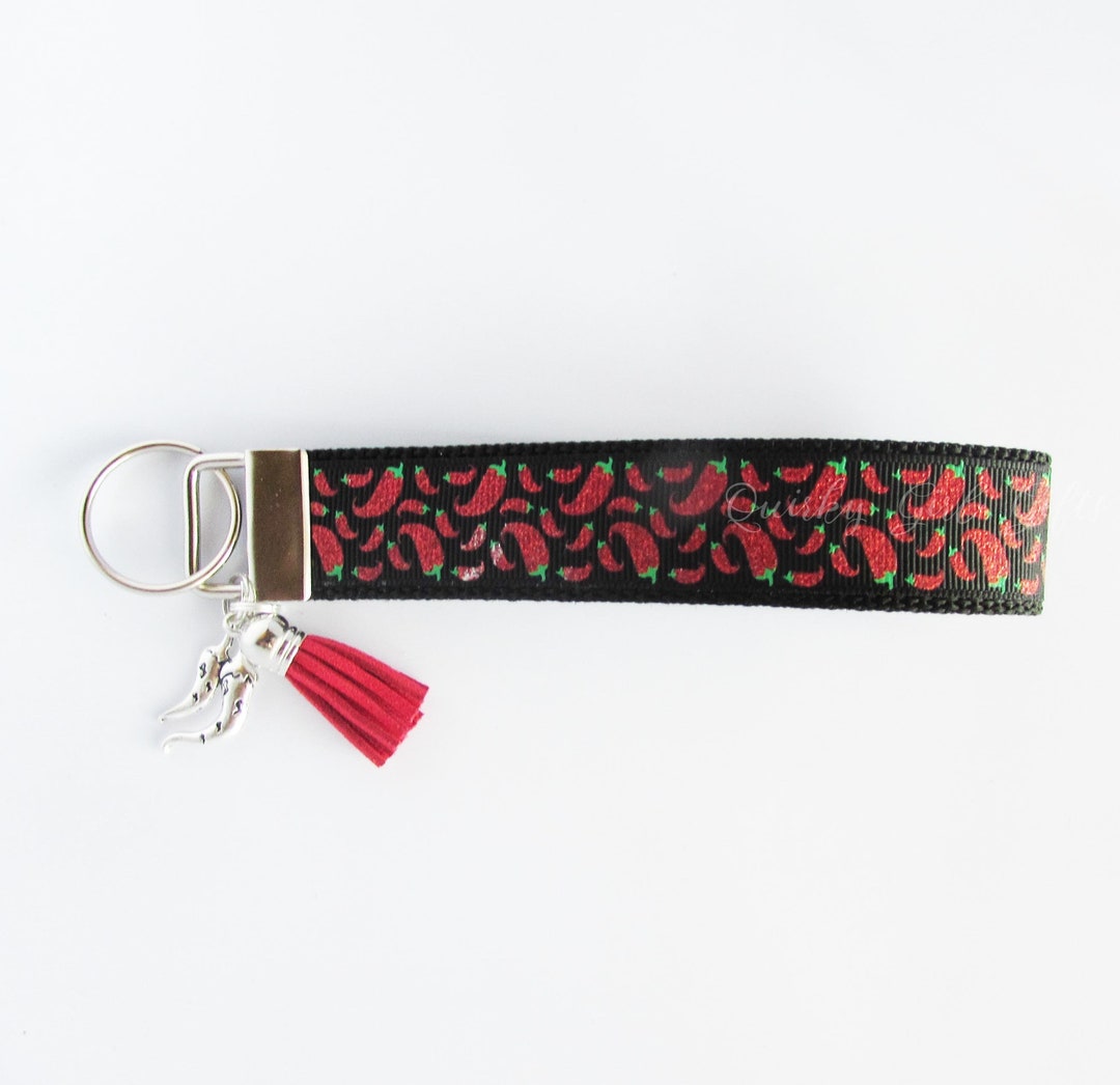 Red Chili Pepper Key Fob - Chili Pepper Keychain - Spicy Red Pepper ...