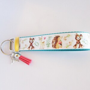 Woodland Animal Key Fob - Forest Animal Key Fob - Woodland Animal ...