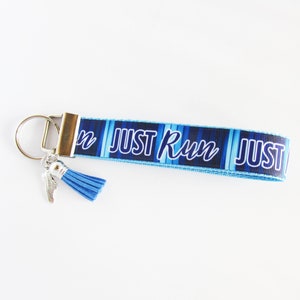 Running Key Fob - Runners Key Fob - Jogging Key Fob - Just Run Key Fob ...