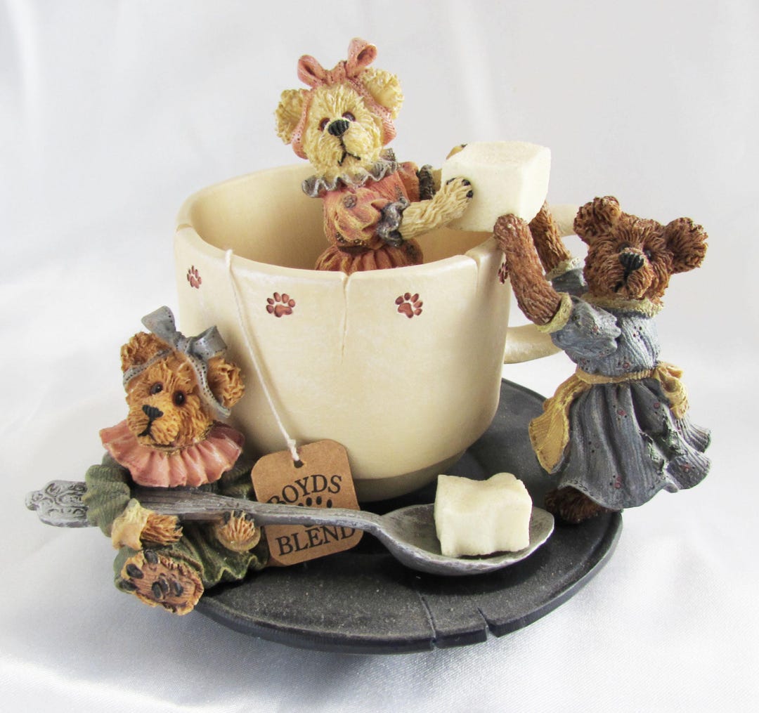 Vintage Boyds Bearstone Collection Prissie Sissie and Missie Fixin Tea ...