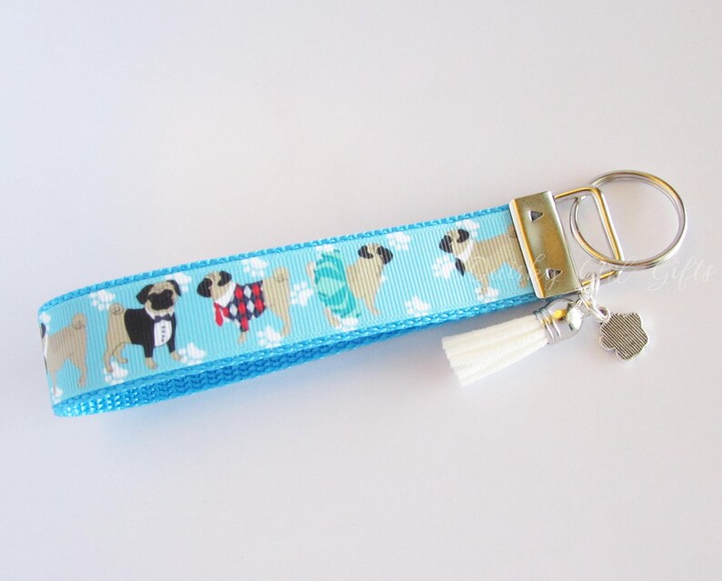 Pug Key Fob Pug Keychain Dog Key Fob Puppy Keychain | Etsy