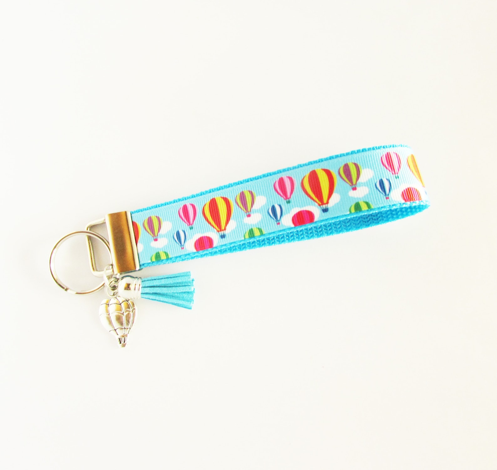 Hot Air Balloon Key Fob - Hot Air Balloon Keychain - Balloon Wristlet ...