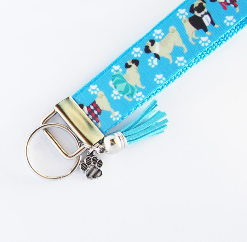 Pug Key Fob - Pug Keychain - Dog Key Fob - Puppy Keychain - Pug Lover ...