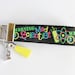 Warning Mad Scientist Key Fob - Atom Test Tube Key Fob - Neon Scientist ...