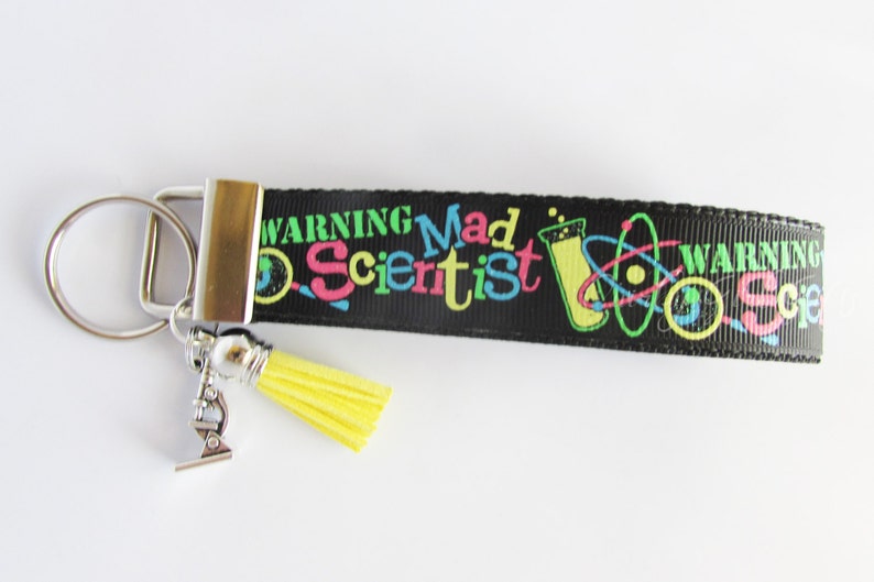 Warning Mad Scientist Key Fob Atom Test Tube Key Fob Neon - Etsy