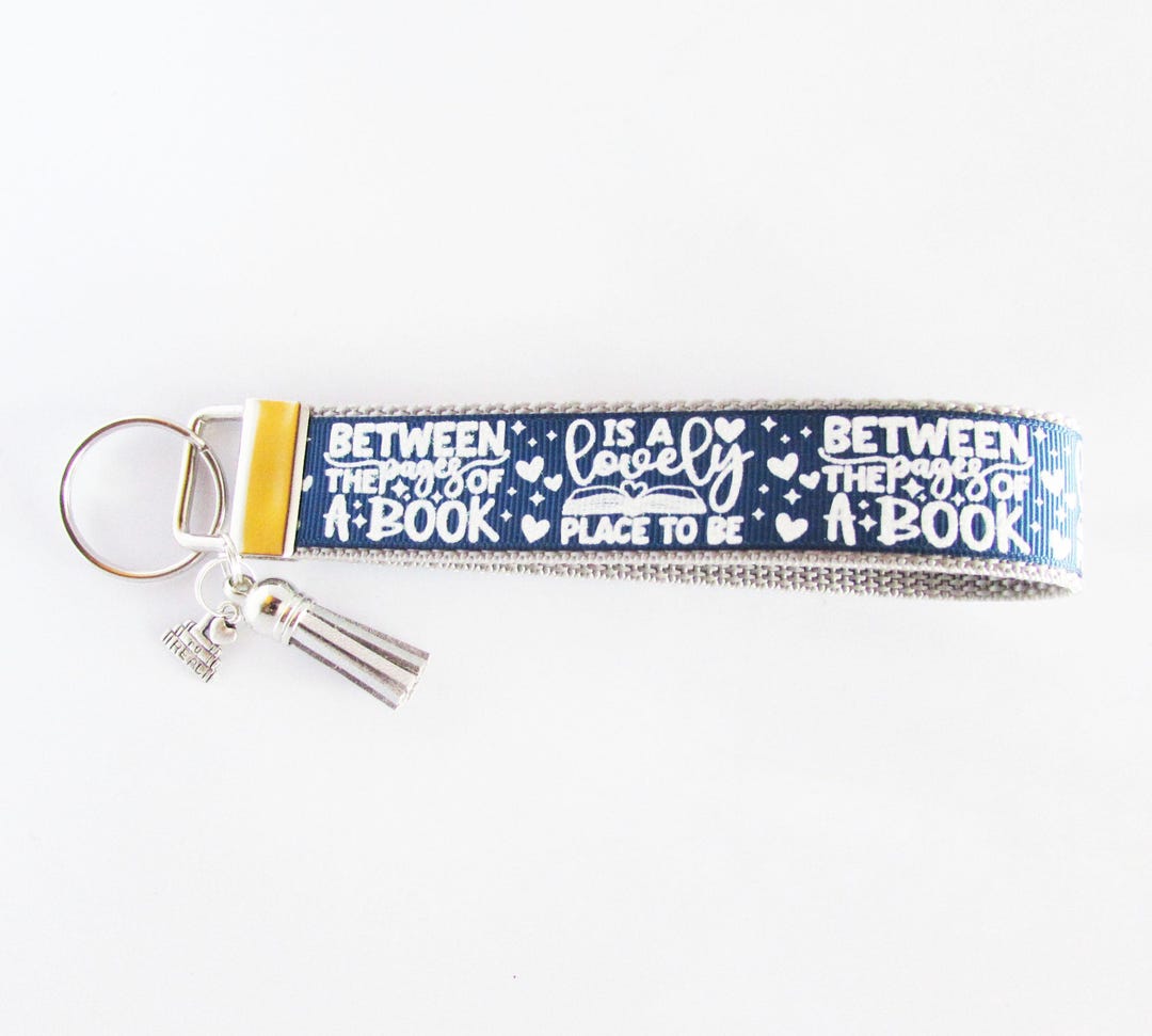 Book Key Fob - Between the Pages of A Book Wristlet - Readers Key Fob ...