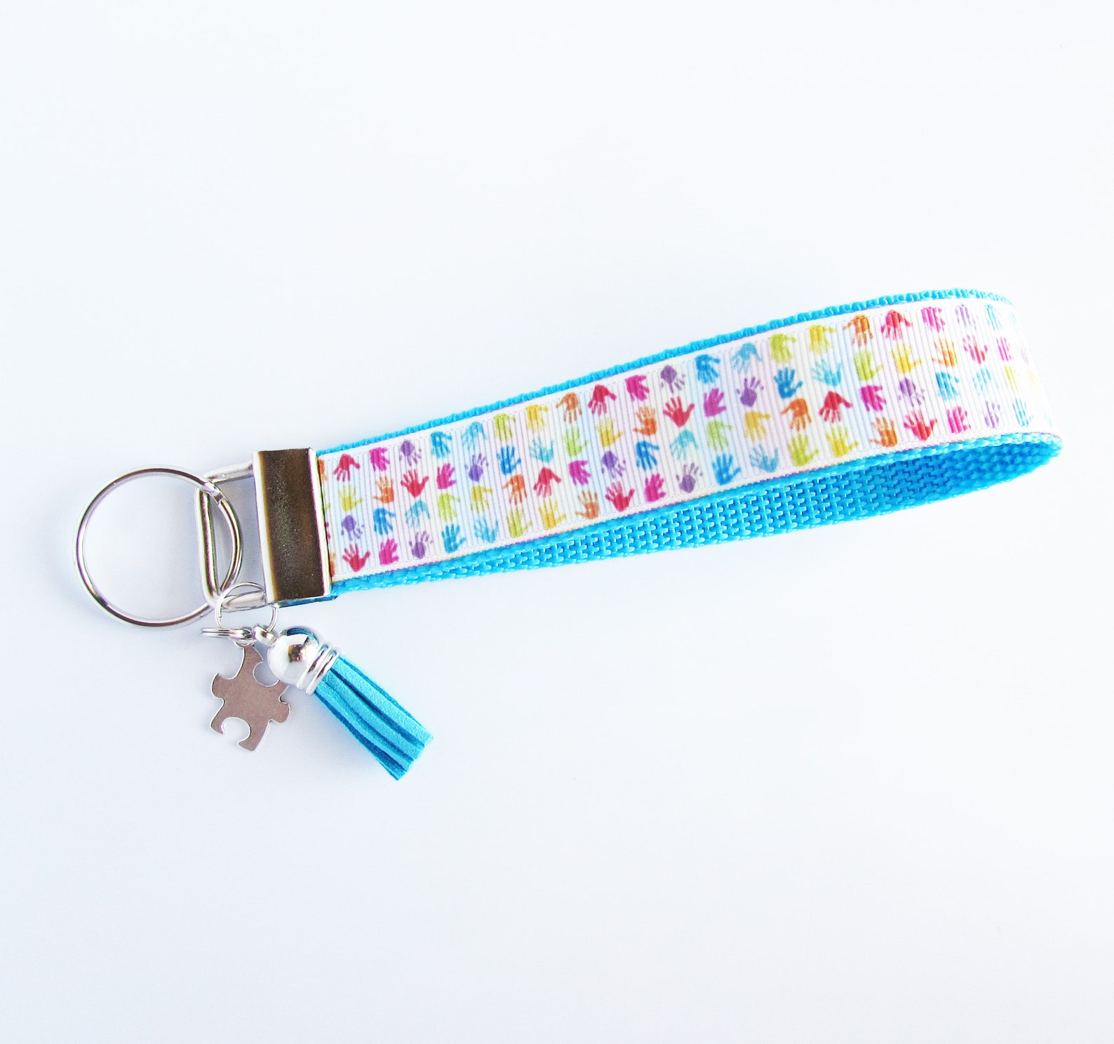 Autism Hands Key Fob - Hand Autism Keychain - Autism Wristlet - Autism ...