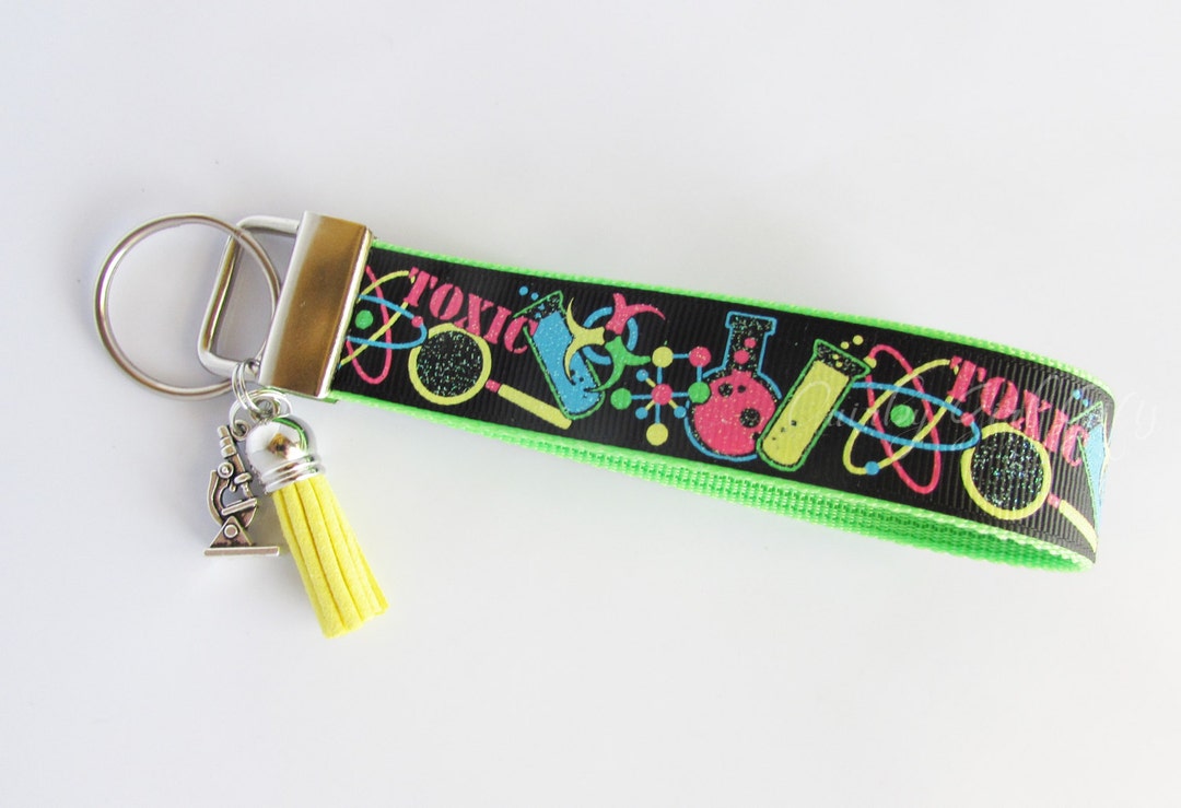 Toxic Science Themed Key Fob - Toxic Keychain - Science Geek Key Fob ...