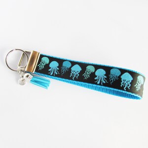 Glittered Jellyfish Key Fob - Jellyfish Wristlet Under 10 - Jellyfish ...