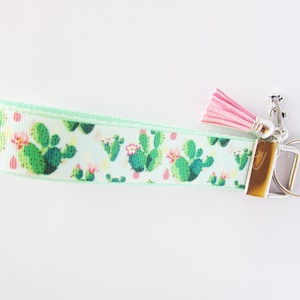 Cactus Key Fob - Cactus Keychain - Succulent Key Fob - Cactus Wristlet ...