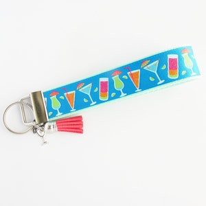 Tropical Drink Key Fob - Margarita Key Fob - Pina Colada Keychain ...