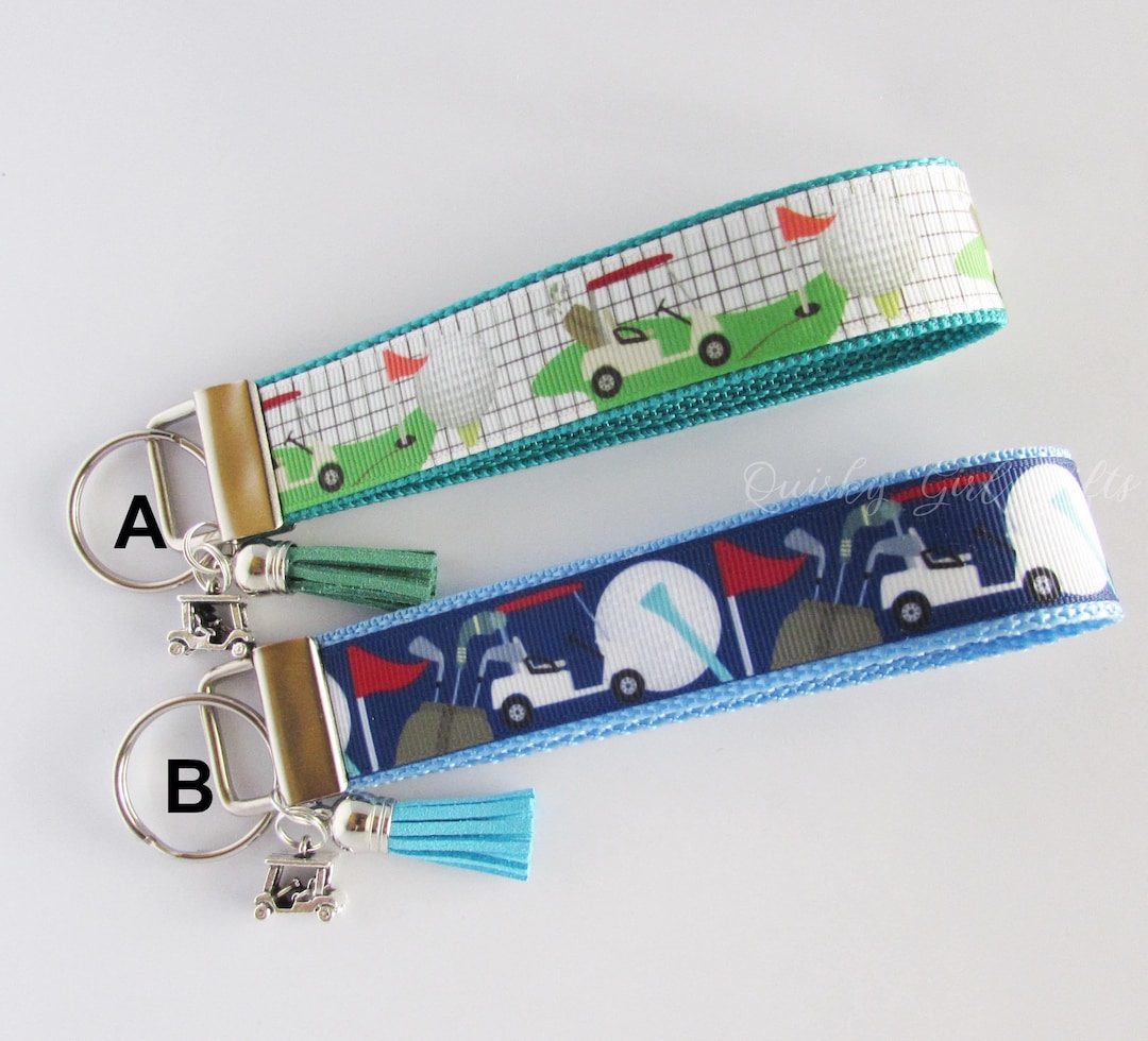 Golf Key Fob - Golf Keychain - Golf Cart Key Fob - Golf Tee Key Fob ...