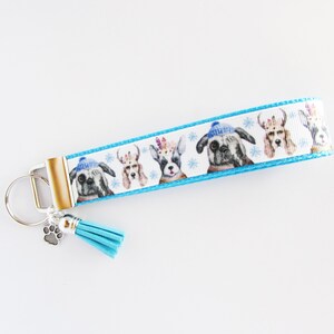 Dog Key Fob - Dog Keychain - Dogs Wearing Hats - Dogs With Crowns - Pet ...