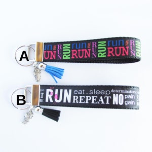 Runner Key Fob - Running Keychain - Marathon Runner Gift - Running ...
