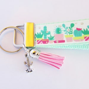 Cactus Key Fob - Succulent Key Fob - Cactus Keychain - Cacti Key Fob ...