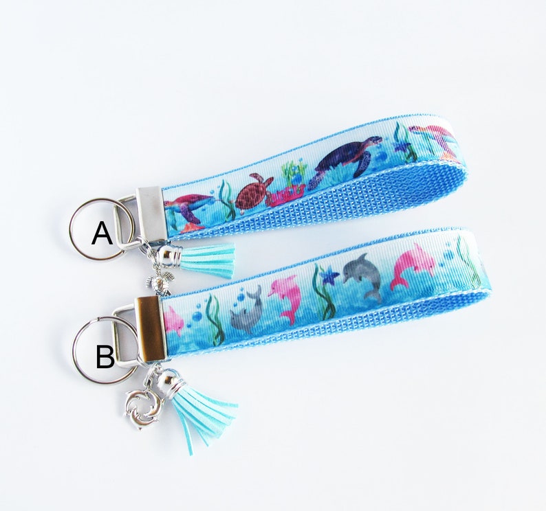 Sea Life Key Fob Sea Life Keychain Sea Turtle Key Fob | Etsy