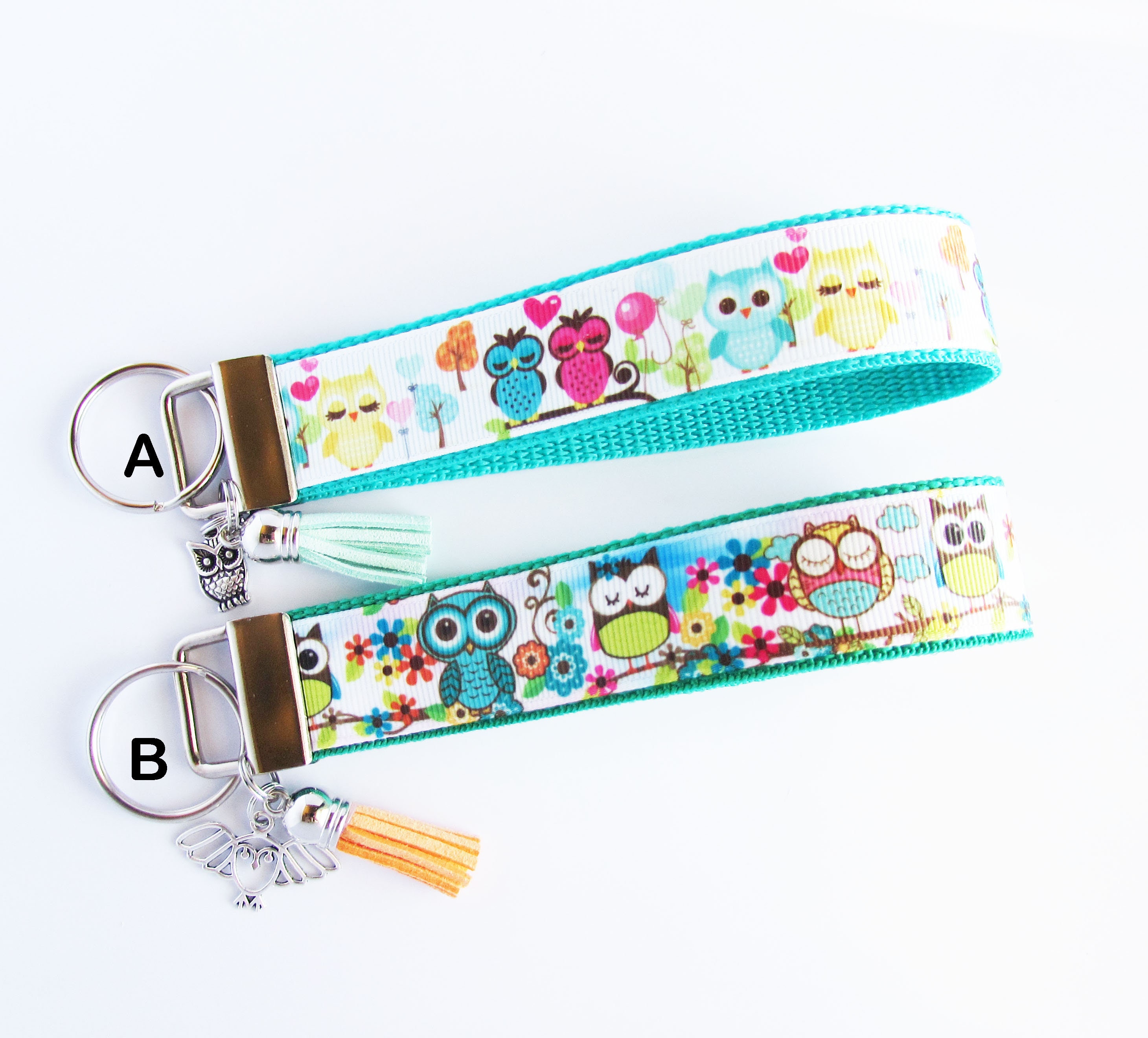 Choose One Owl Key Fob Owl Keychain Wristlet Owls and | Etsy