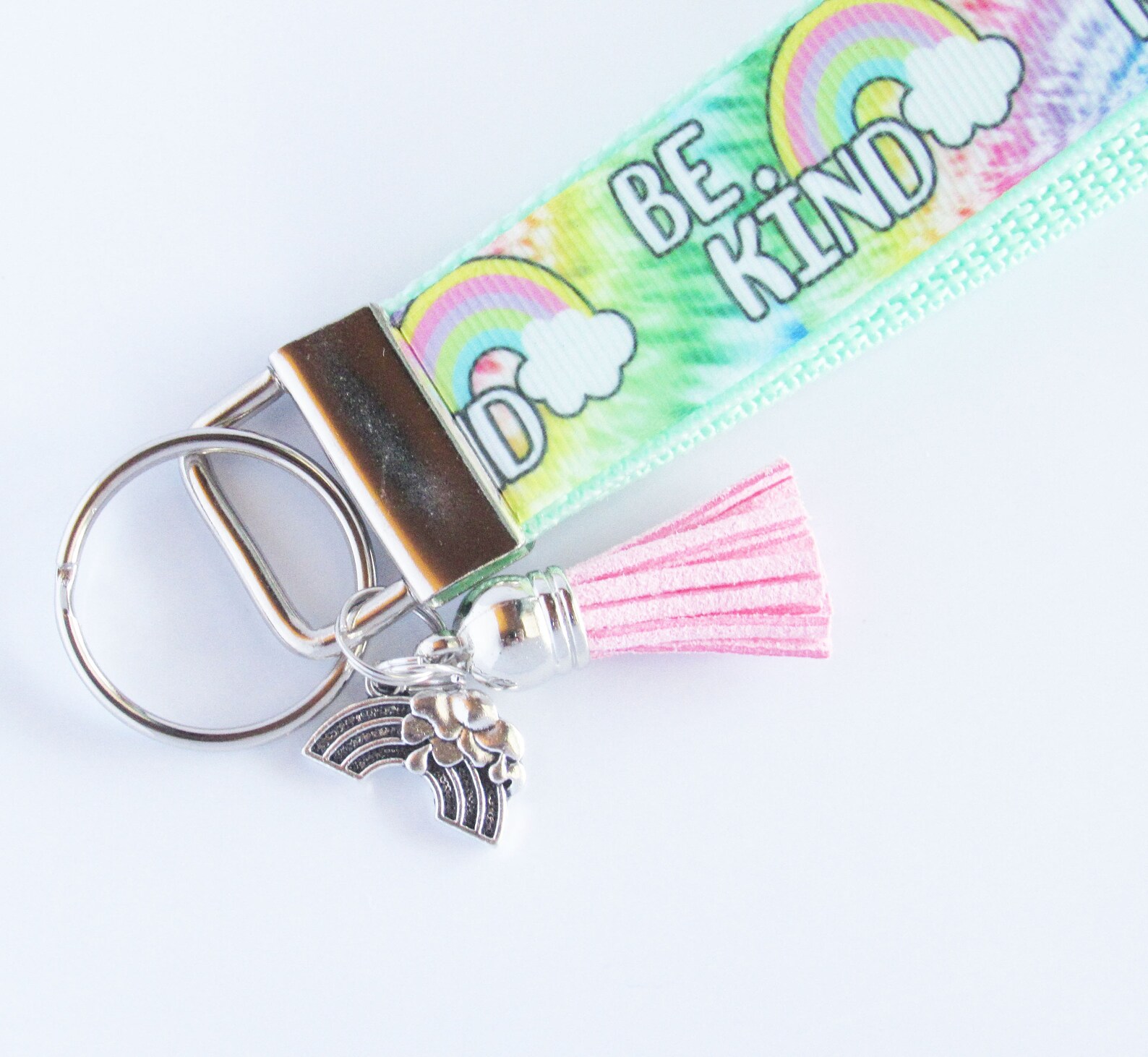Be Kind Tie Dye Rainbow Key Fob Be Kind Keychain Tie Dye - Etsy