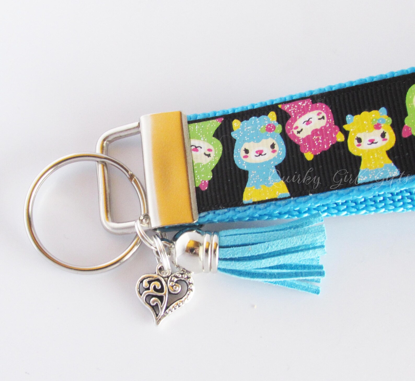 Llama Key Fob - Llama Keychain - Llama Key Ring - Llama Wristlet ...
