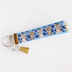 Baby Lion Key Fob - Cheetah Key Fob - Leopard Key Fob - Feline Keychain ...
