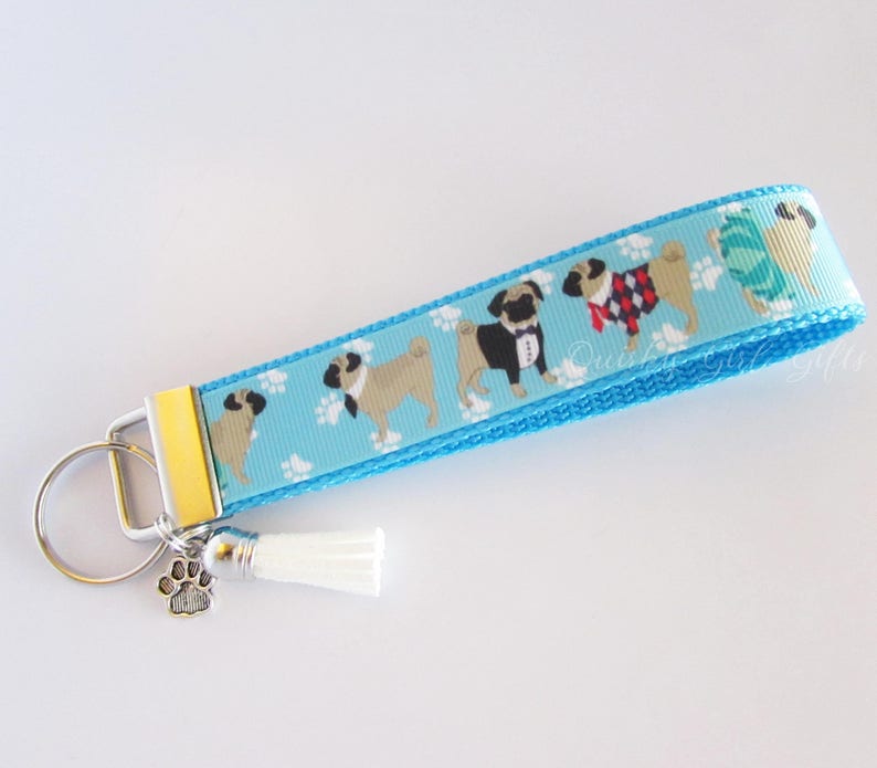 Pug Key Fob Pug Keychain Dog Key Fob Puppy Keychain | Etsy