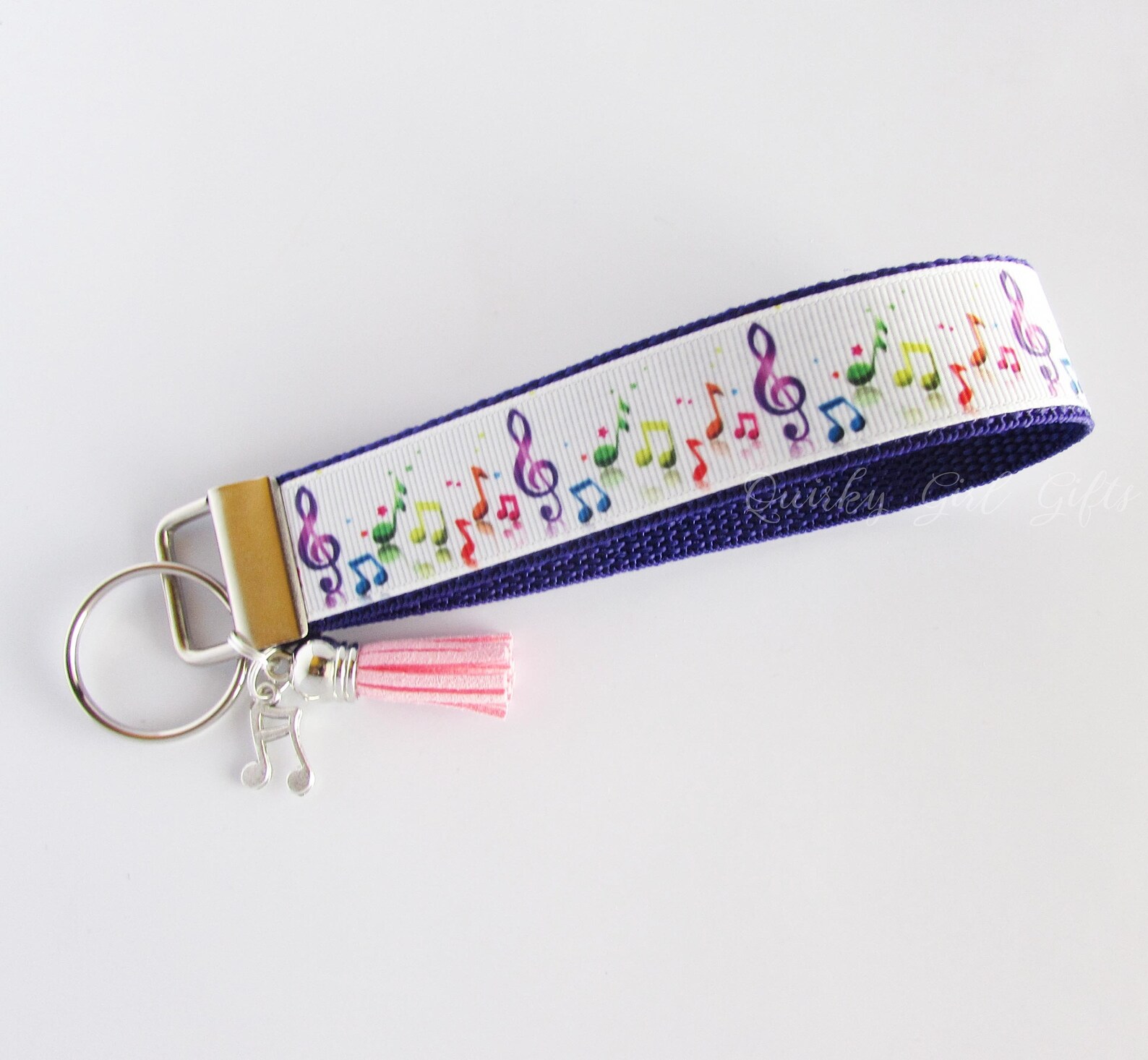 Music Note Key Fob Music Note Keychain Treble Clef And | Etsy