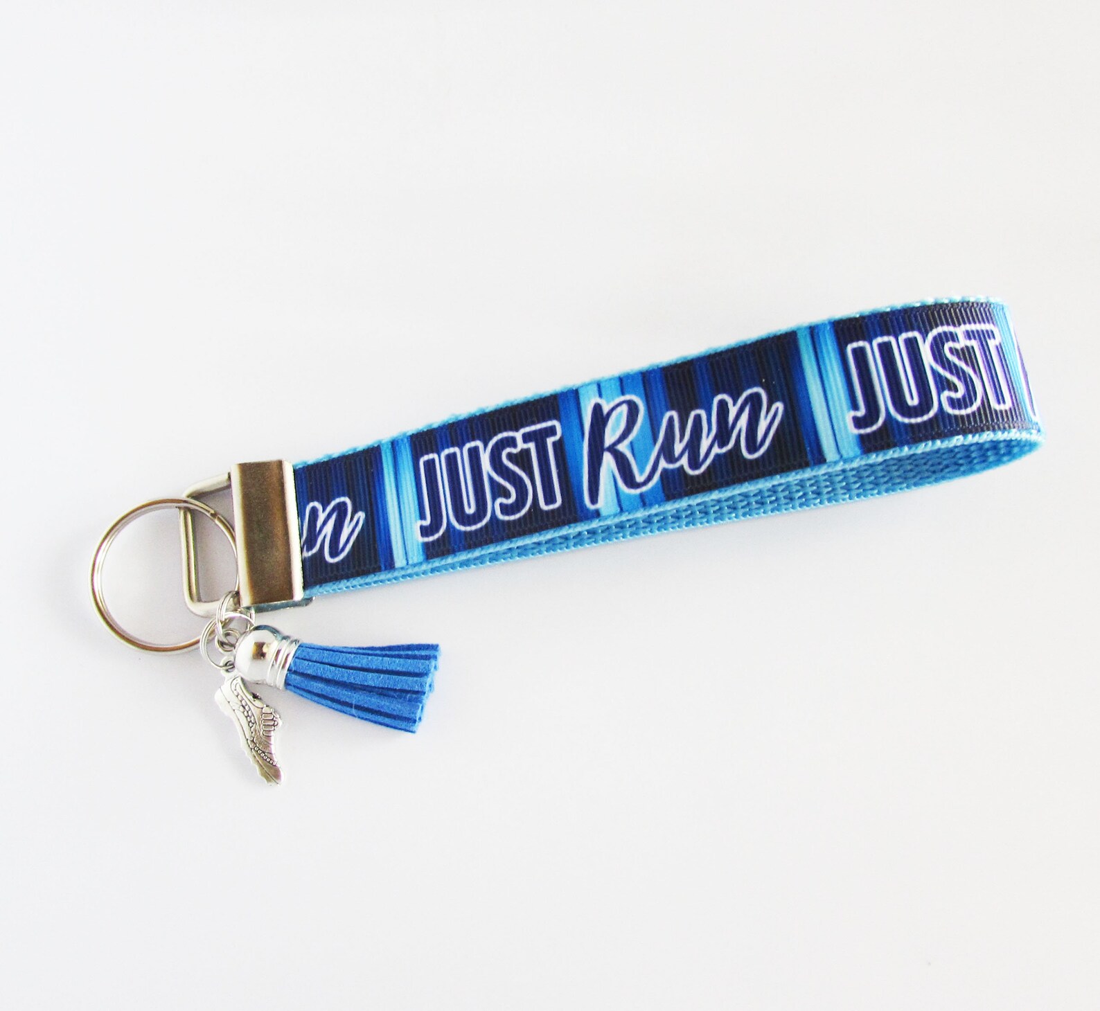 Running Key Fob - Runners Key Fob - Jogging Key Fob - Just Run Key Fob ...