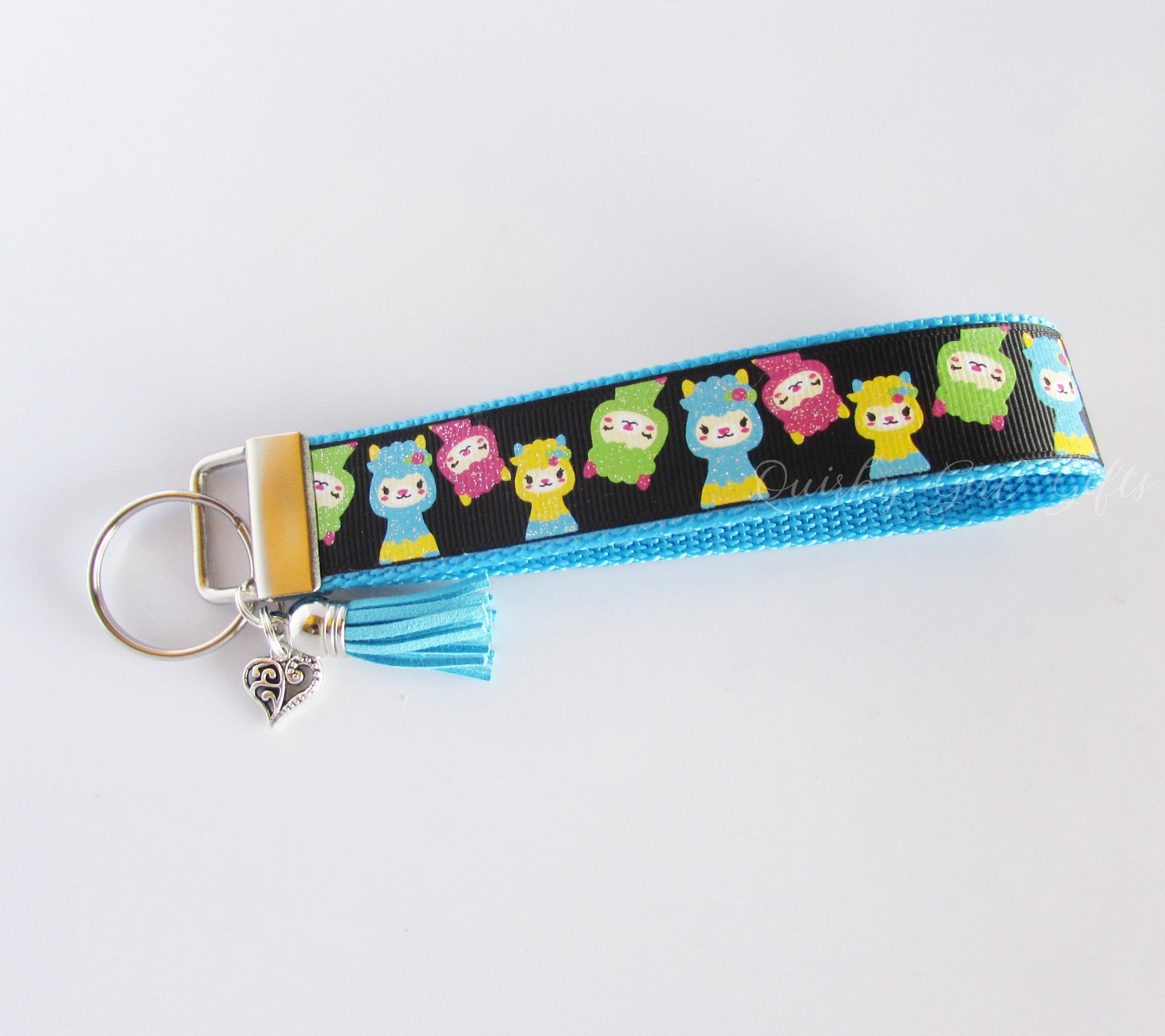 Llama Key Fob - Llama Keychain - Llama Key Ring - Llama Wristlet ...