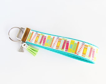 Book Key Fob Book Keychain Book Lover Gift Book Club | Etsy
