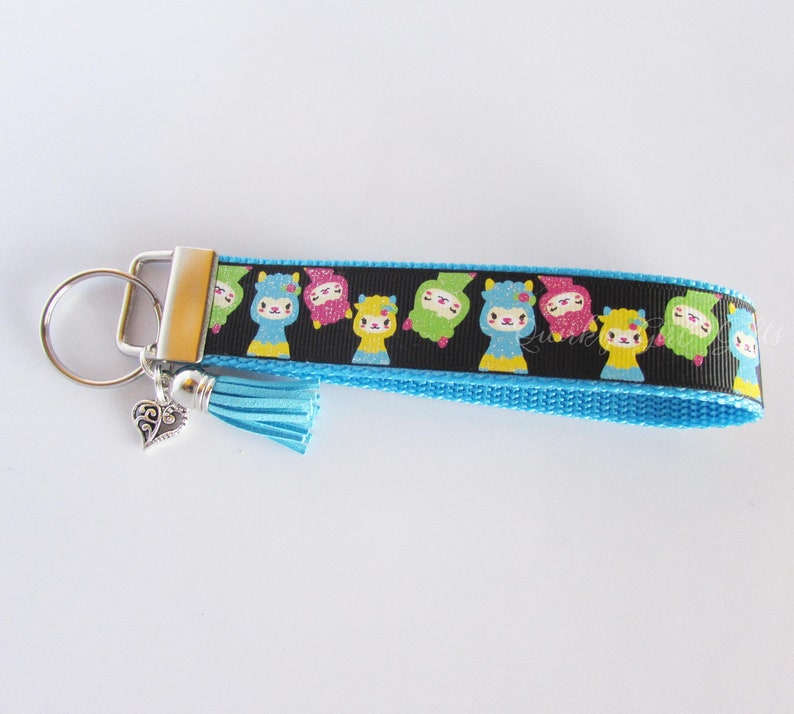 Llama Key Fob - Llama Keychain - Llama Key Ring - Llama Wristlet ...