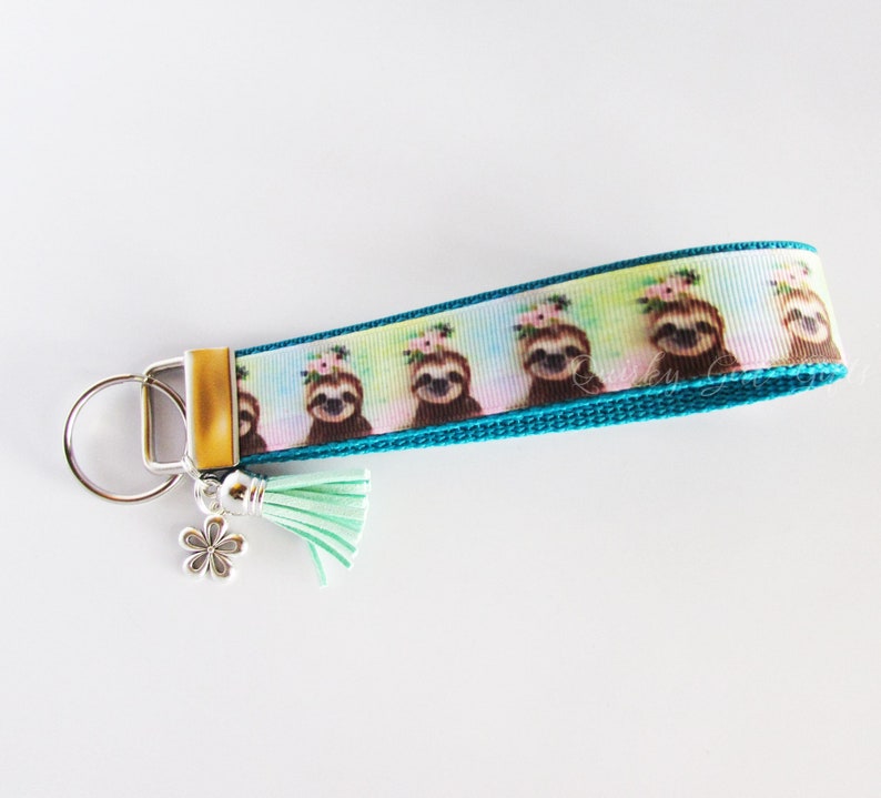 Sloth Key Fob Sloth Keychain Wristlet Animal Key Fob Two - Etsy