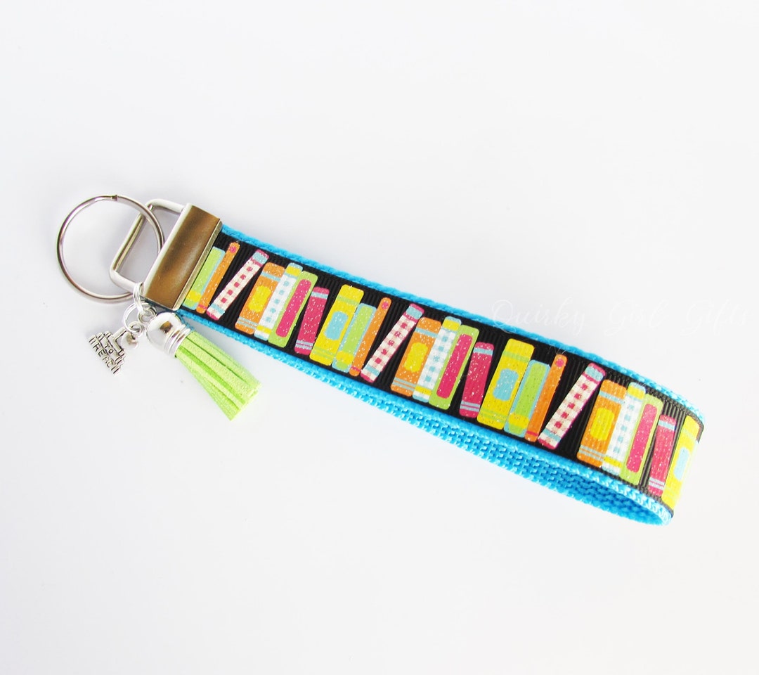 Book Key Fob - Book Keychain - Book Lover Gift - Book Club Gift ...
