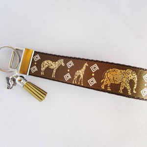 Safari Animal Key Fob -african Animal Key Fob - Safari Keychain ...