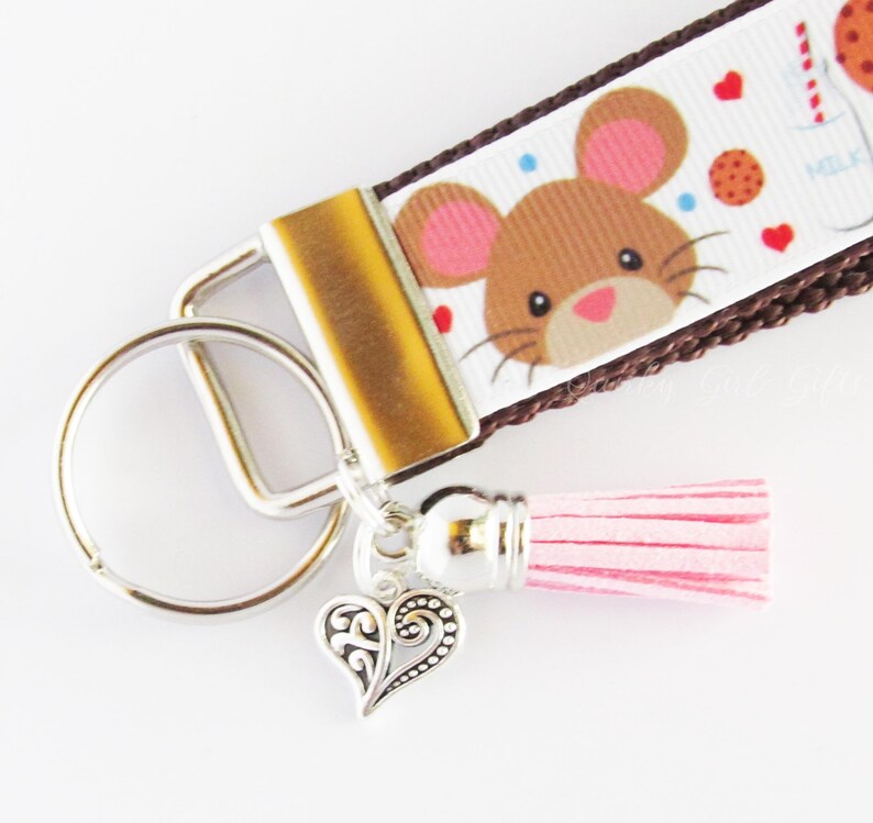 Mouse Key Fob Mouse Keychain Mice Wristlet Mouse Lover - Etsy