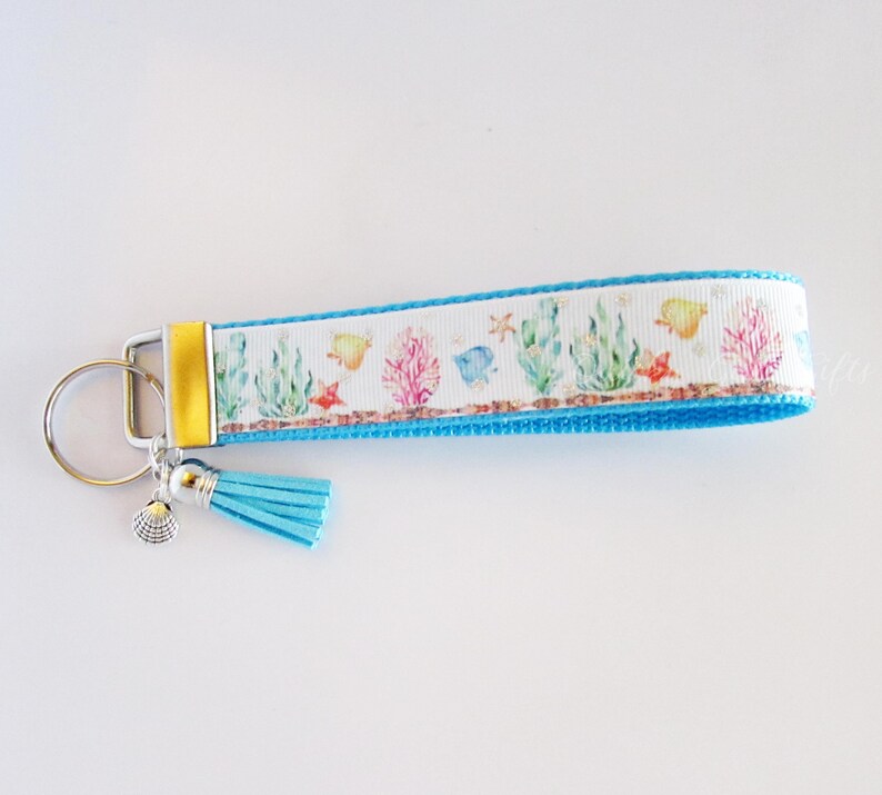 Sea Life Key Fob - Fish Key Fob - Starfish Key Fob - Ocean Life ...