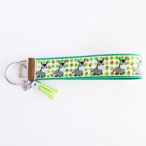 Donkey Key Fob – Green Plaid, Burro Farm Animal Keychain Wristlet - Etsy